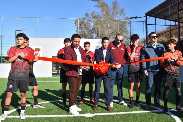 INAUGURAN CANCHA DE FÚTBOL RÁPIDO EN CETIS 25 - Tecate Informativo